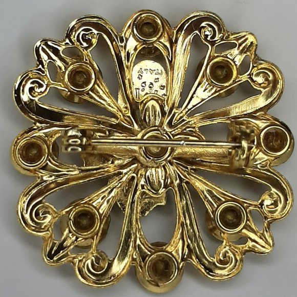 Italy | Jewelry | Goldgold Tone Religious Brooch Signed Italy | Poshmark